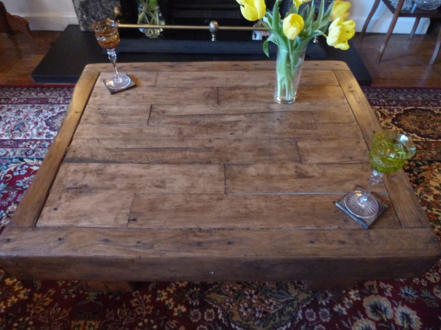 Chunky French Oak Coffee Table - Etsy UK