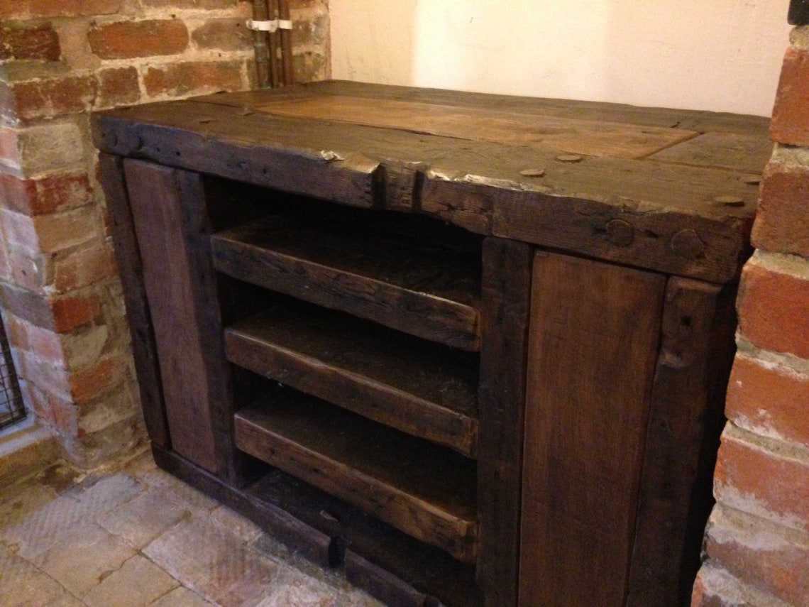 Rustic Tv Unit Made From Old French Wood. - Etsy