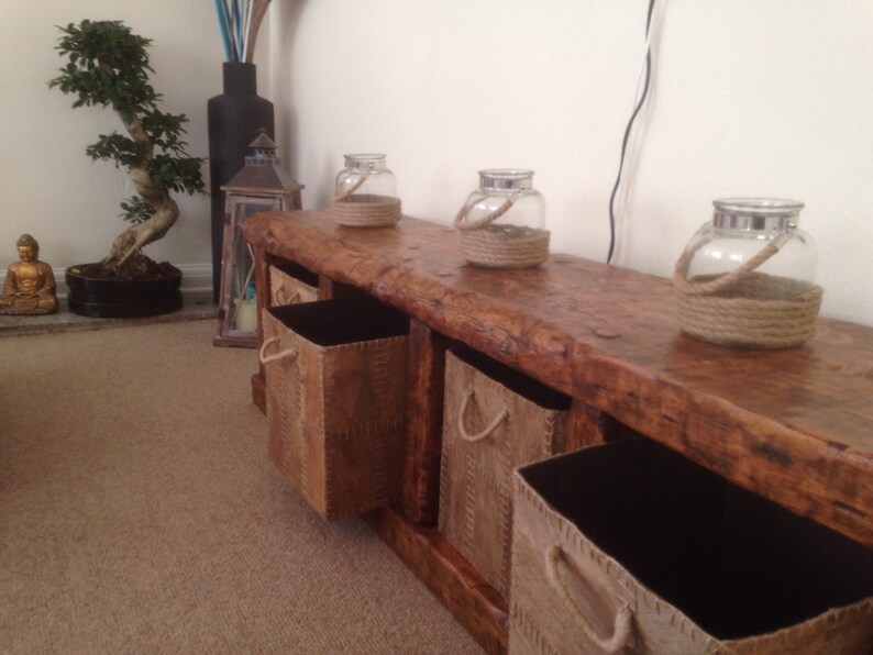 Handmade Rustic Tv Unit With Storage. Made From Old French - Etsy