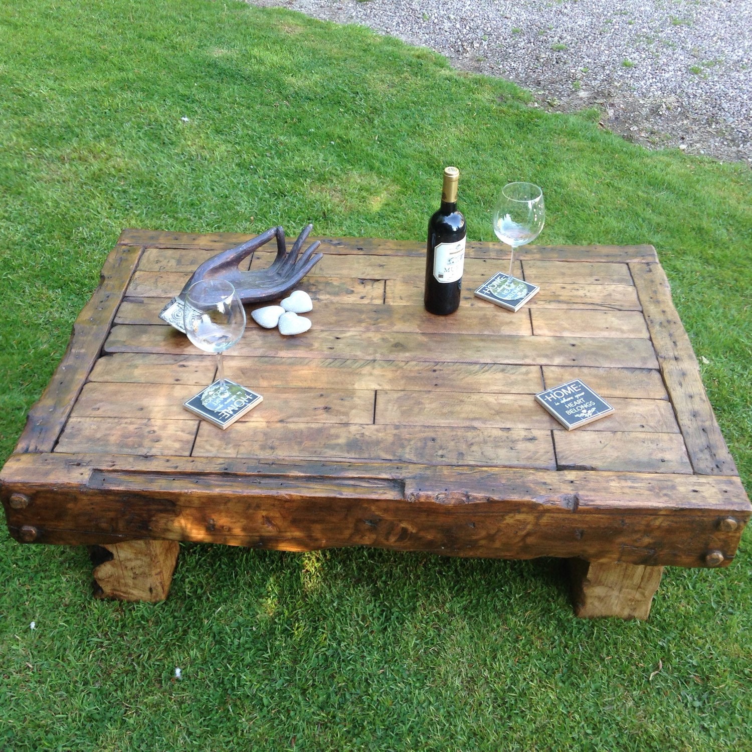 Handmade Coffee Table Made From Reclaimed Hardwood. Rustic - Etsy