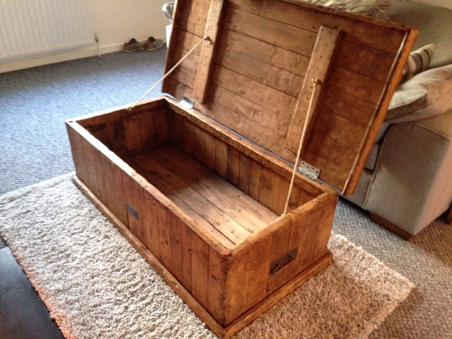 Handmade Rustic Oak Chest Trunk Coffee Table Made From Old - Etsy UK