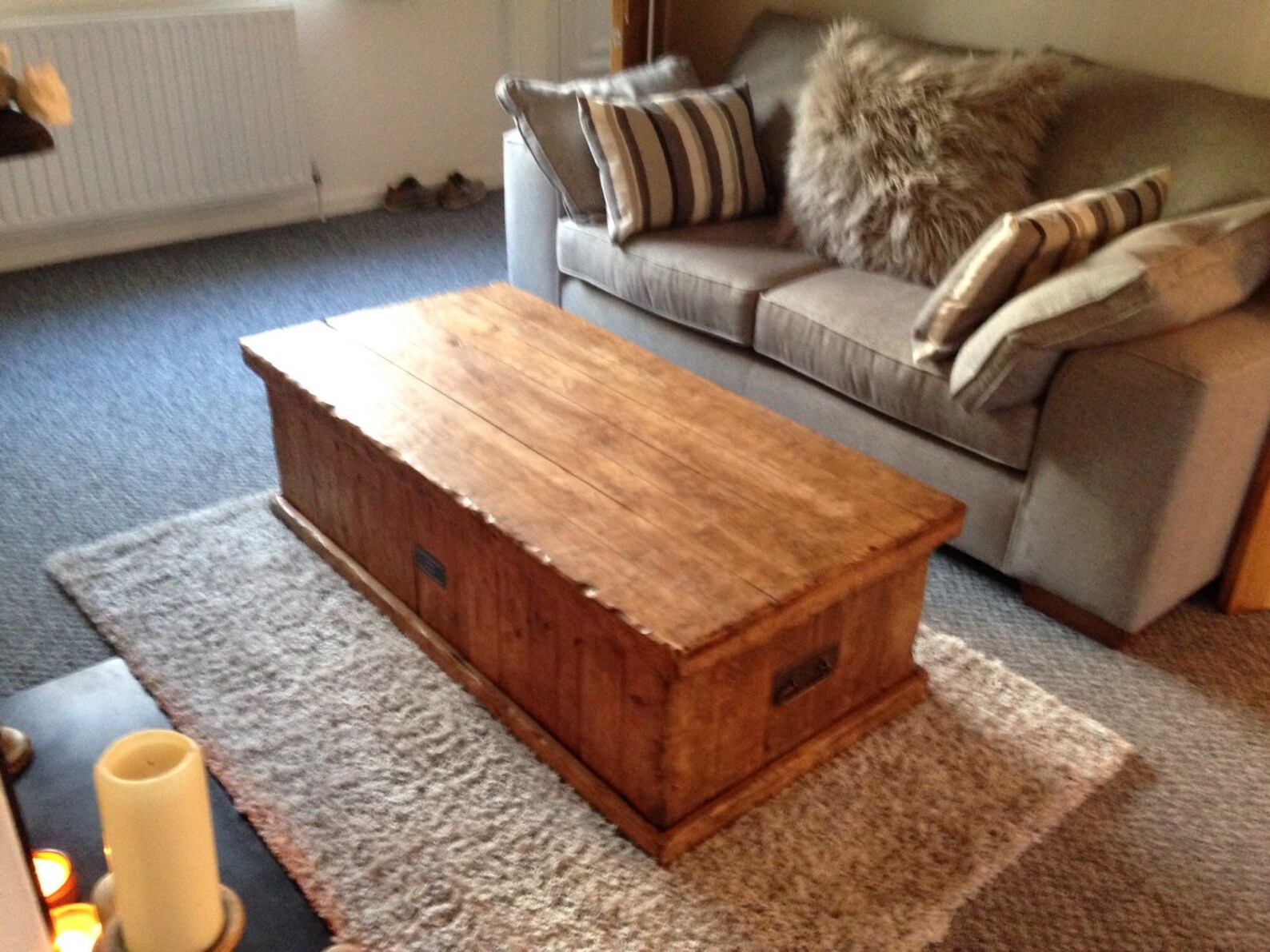 Handmade Rustic Oak Chest Trunk Coffee Table Made From Old - Etsy UK