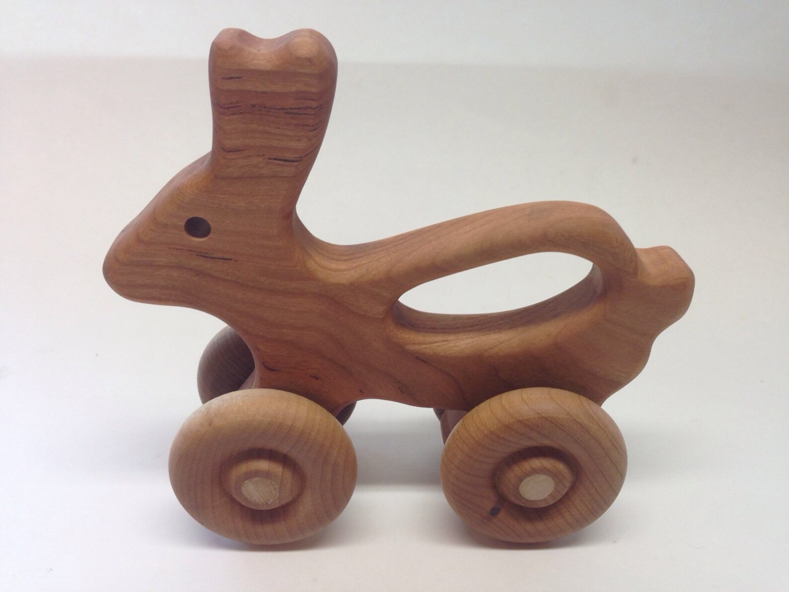 Big Bunny Push Toy Waldorf Montessori Organic Baby | Etsy