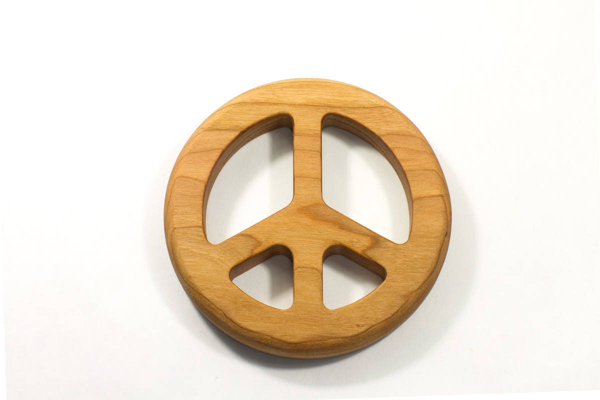 Peace Sign Organic Baby Teether Baby Shower Gift | Etsy
