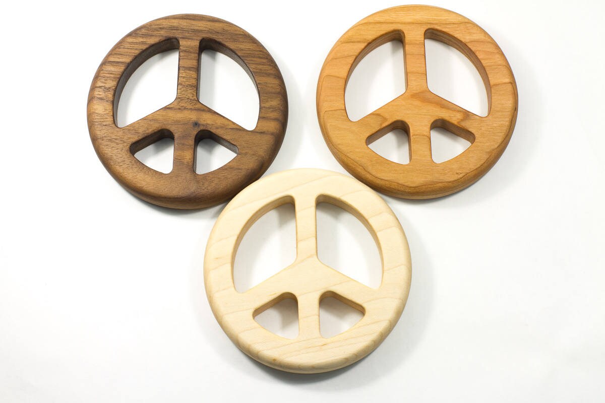 Peace Sign Organic Baby Teether Baby Shower Gift | Etsy