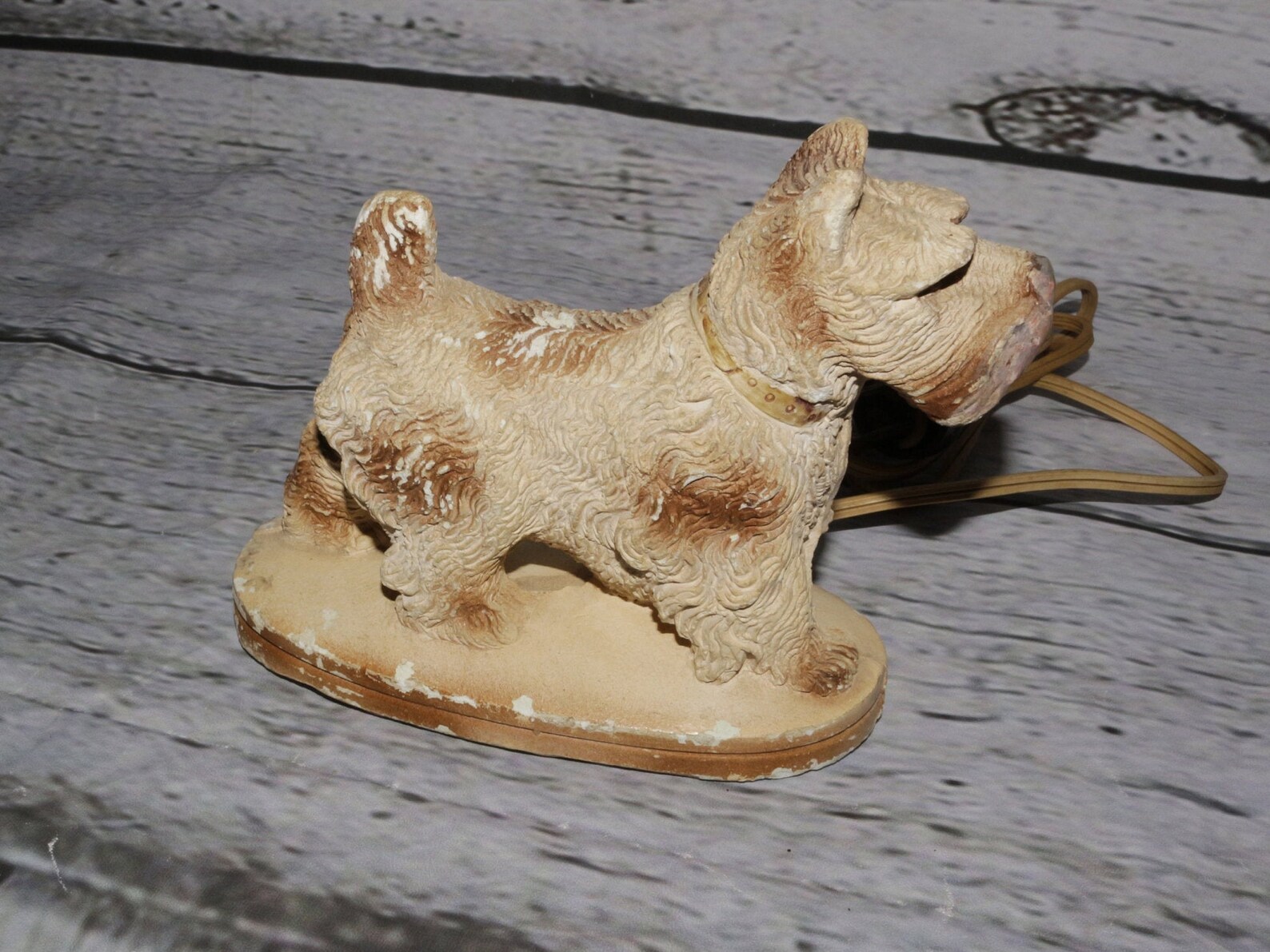 1940s Vintage Chalkware Scottie Dog Nightlight Lamp - Etsy