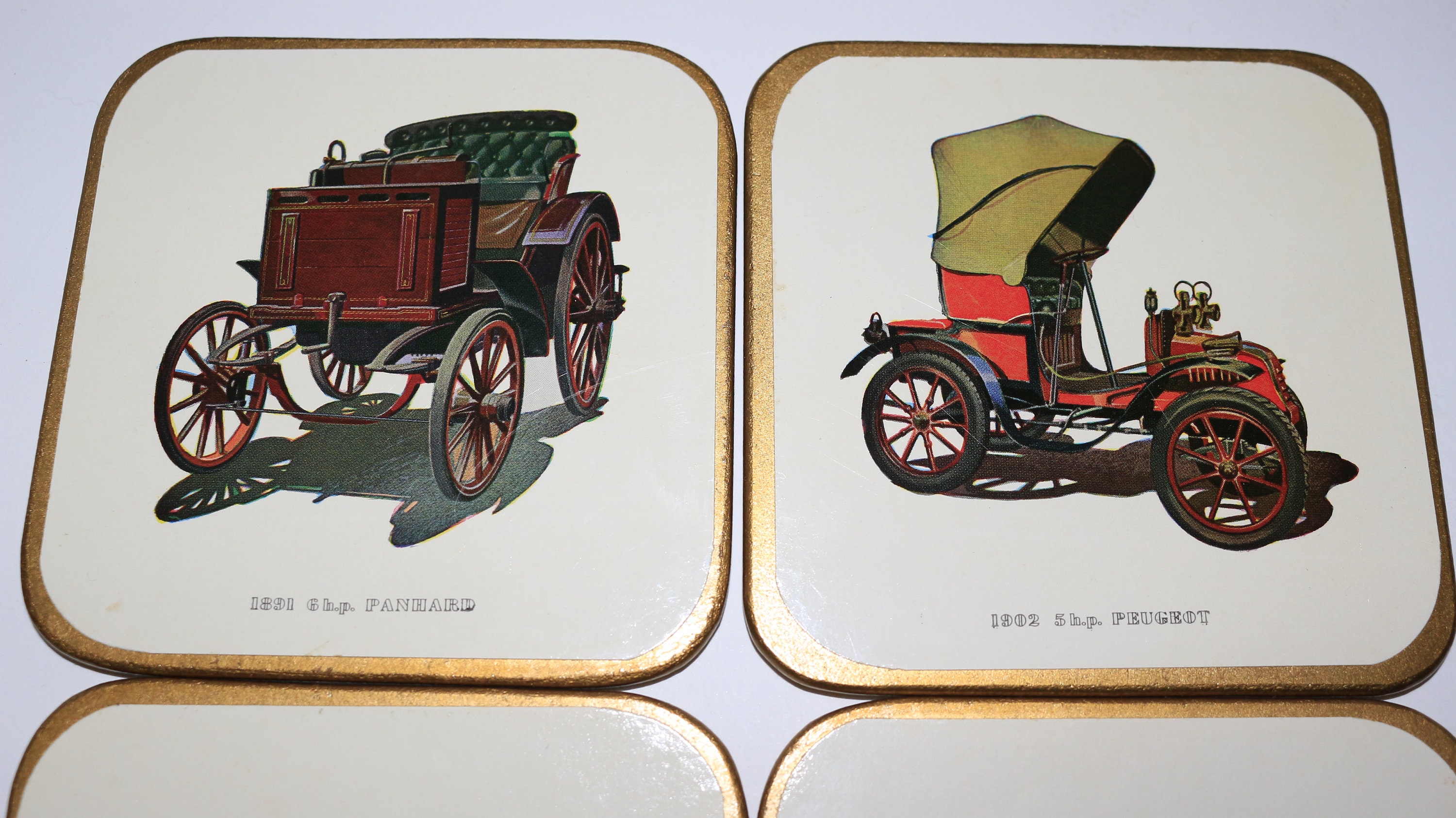 Win-El-Ware Vintage Cars Coaster Set of 6 with Case 1960s Made - Etsy.de