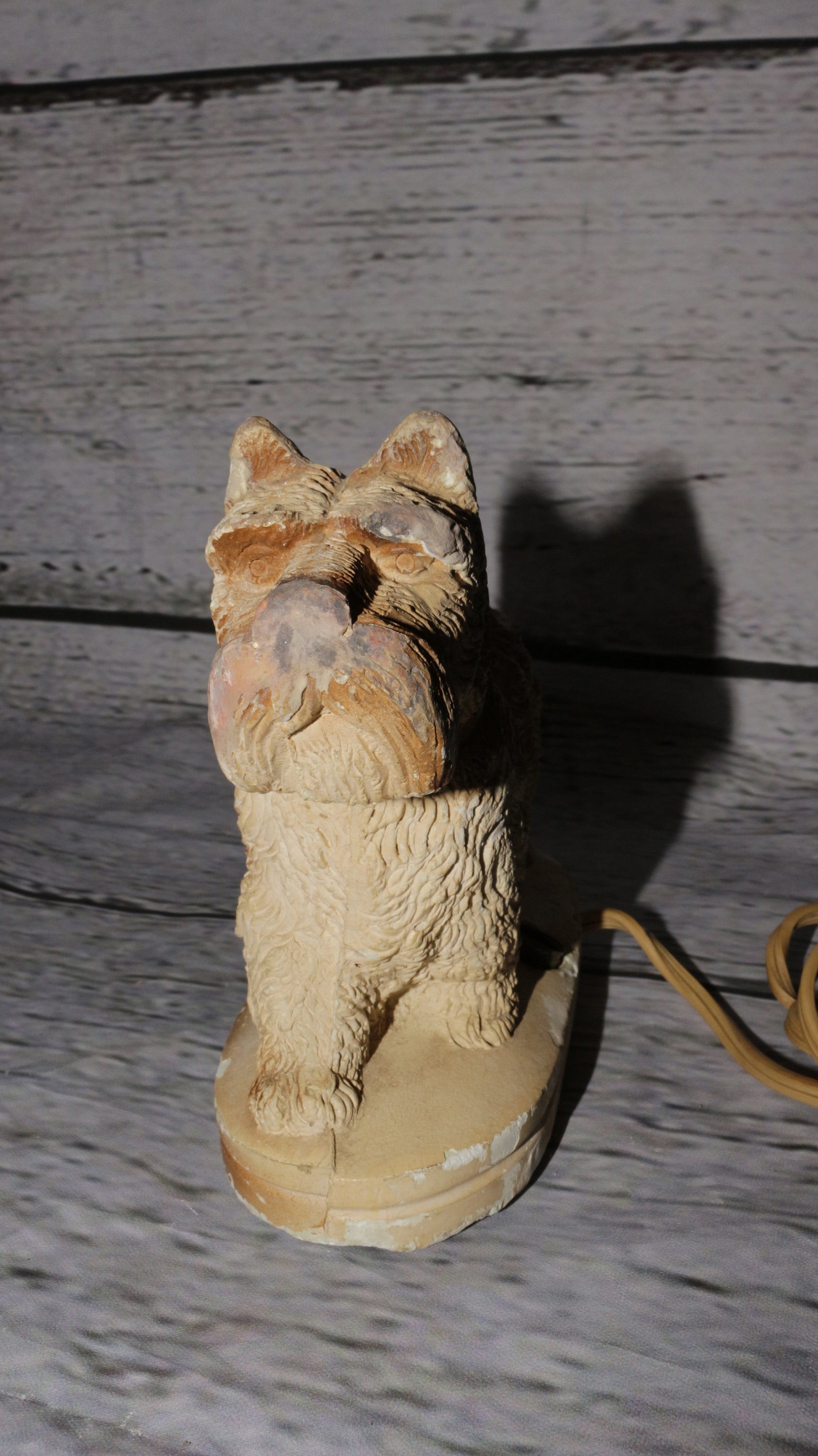 1940s Vintage Chalkware Scottie Dog Nightlight Lamp - Etsy