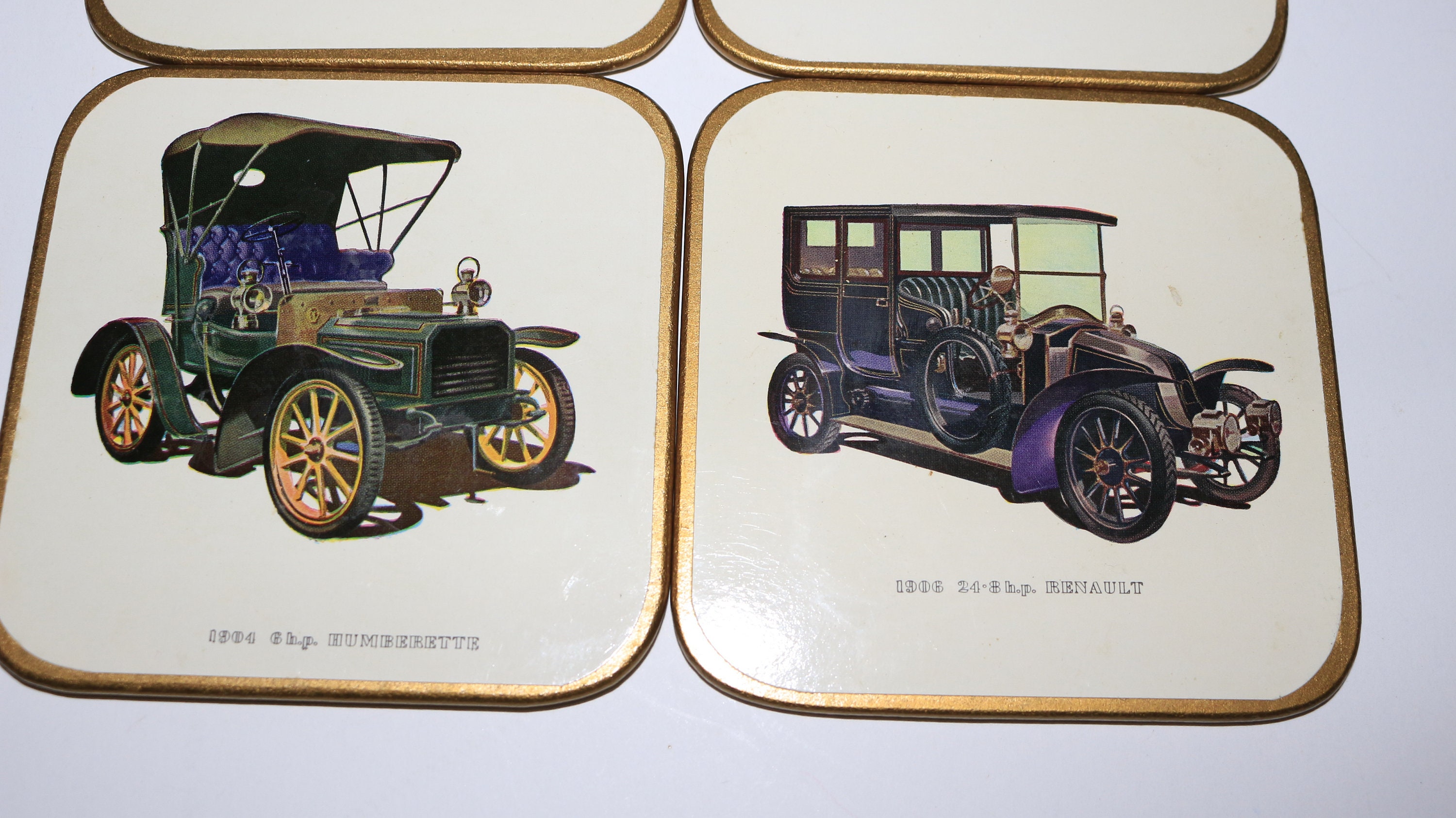 Win-El-Ware Vintage Cars Coaster Set of 6 with Case 1960s Made - Etsy.de