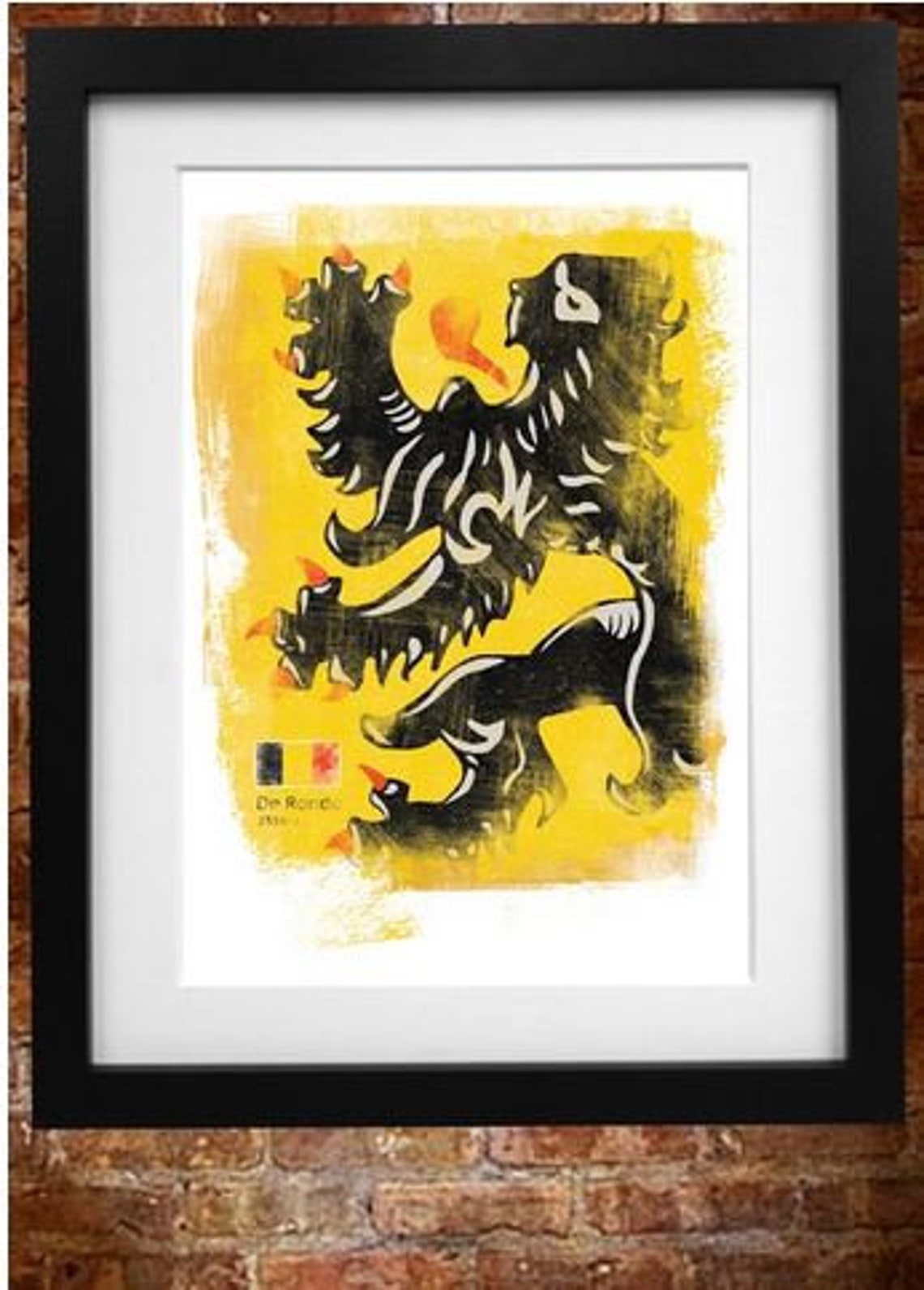 Flanders Lion Print - Cycling Print - Cycling Poster - Tour De France ...