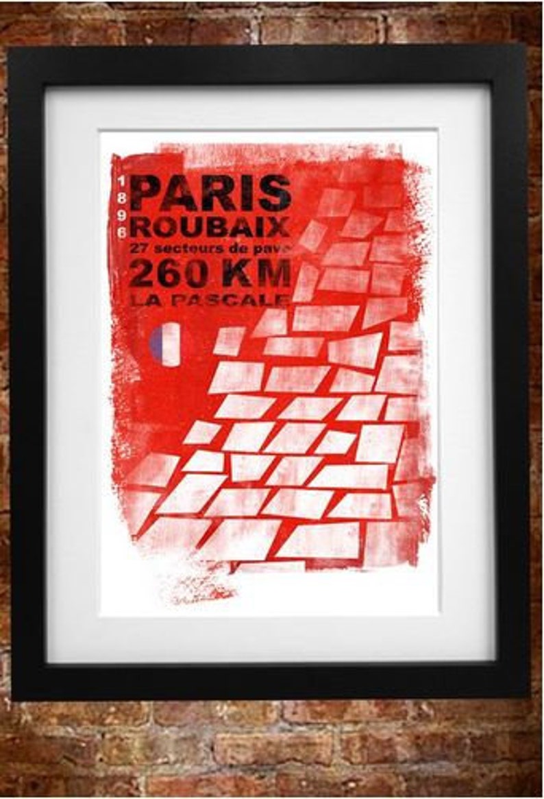 Paris Roubaix Cycling Print - Cycling Print - Cycling Poster - Tour De ...