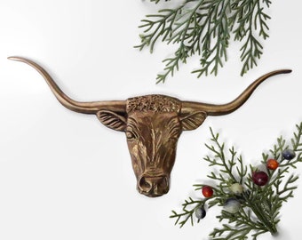 Metal Longhorn Sculpture - Etsy