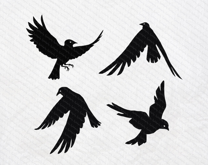 Bird Pack of 4 SVG Digital Download - Etsy