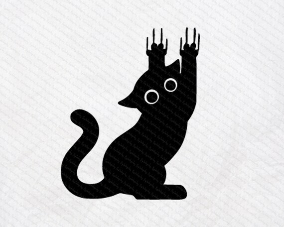 Scratching Cat SVG Digital Download - Etsy