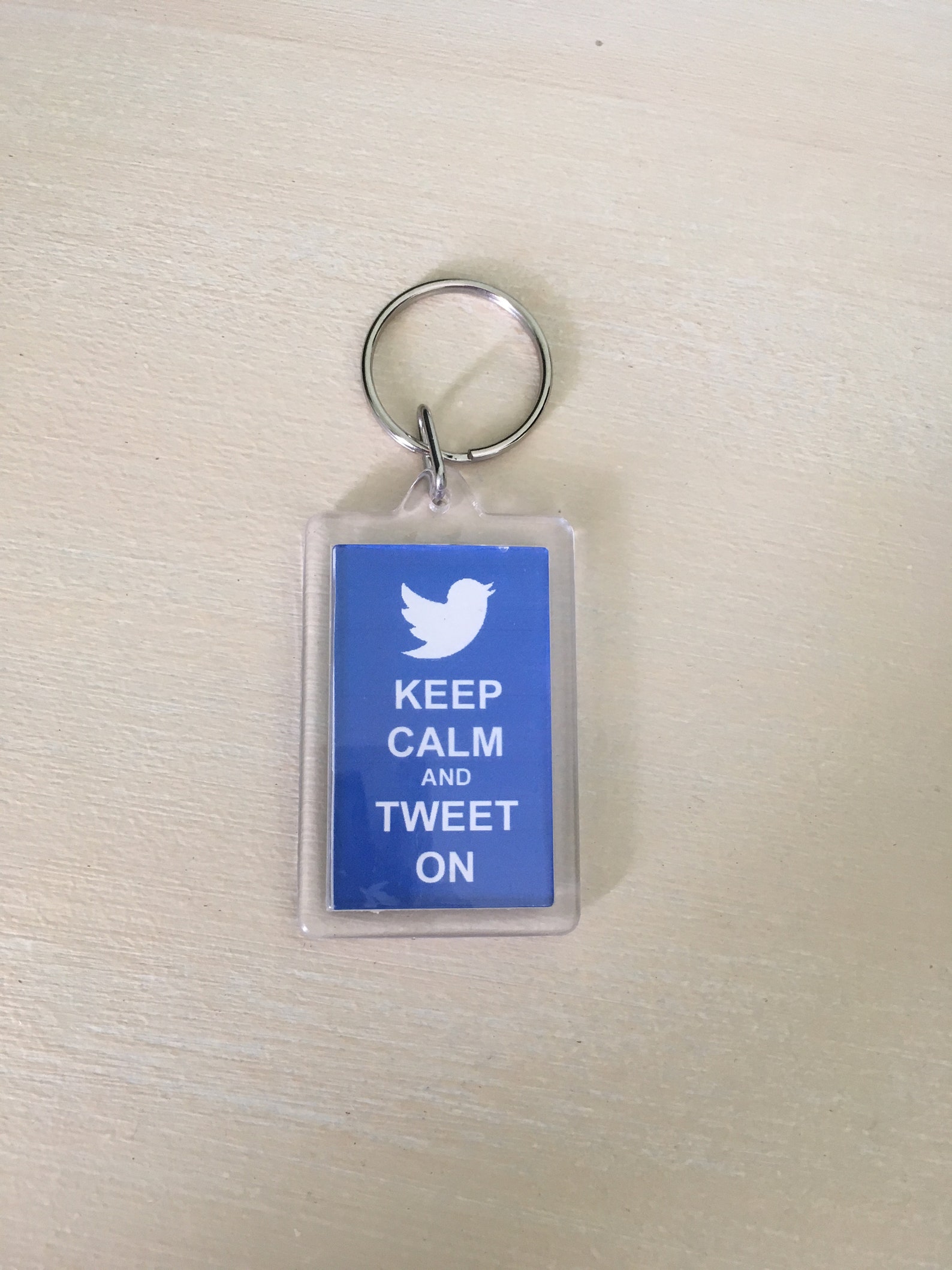 Keep Calm and Tweet on Keyring Tweeting Keyring Keep Calm - Etsy