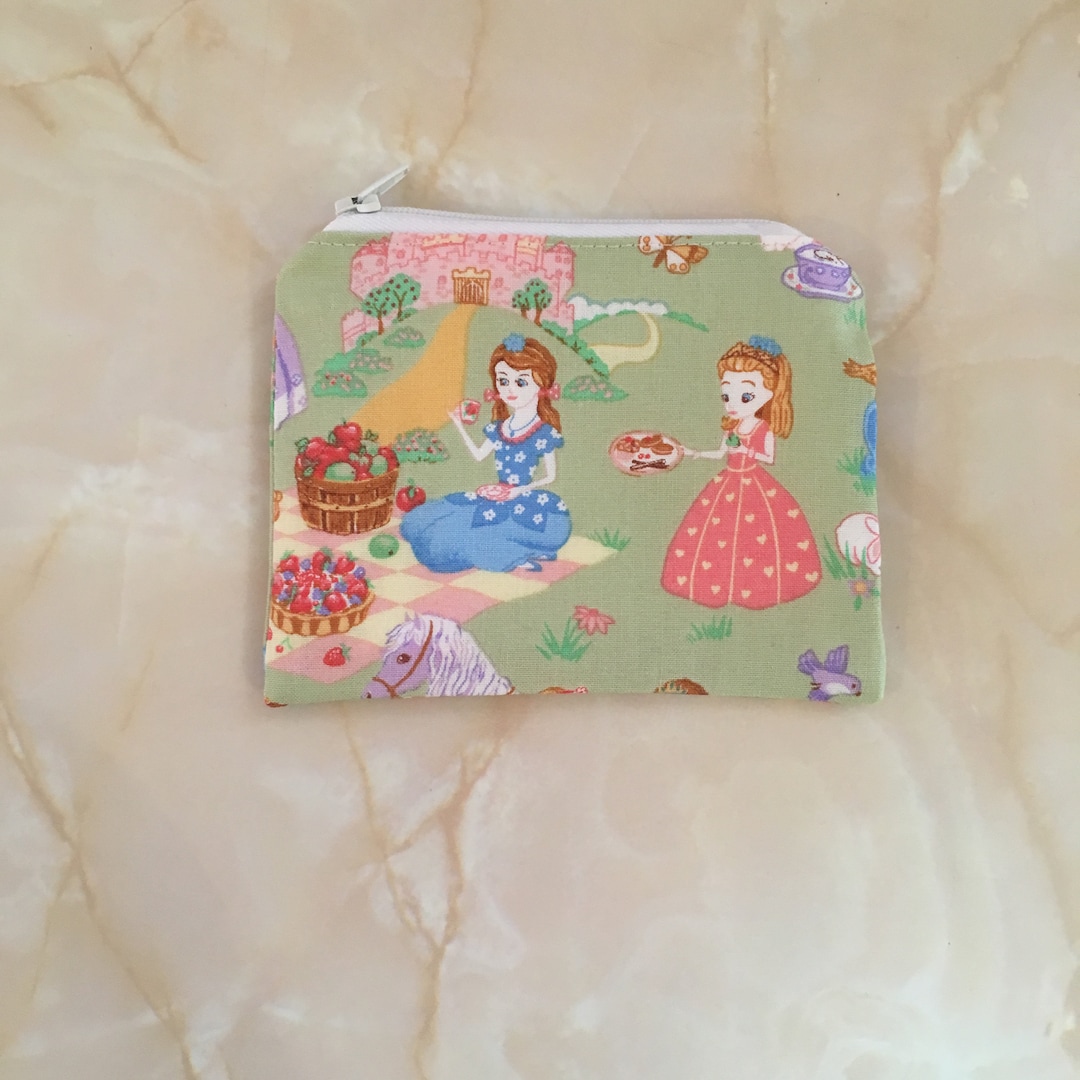 Princess Fabric Coin Purse, Small Purse, Zip Purse, Fairytale Princess ...