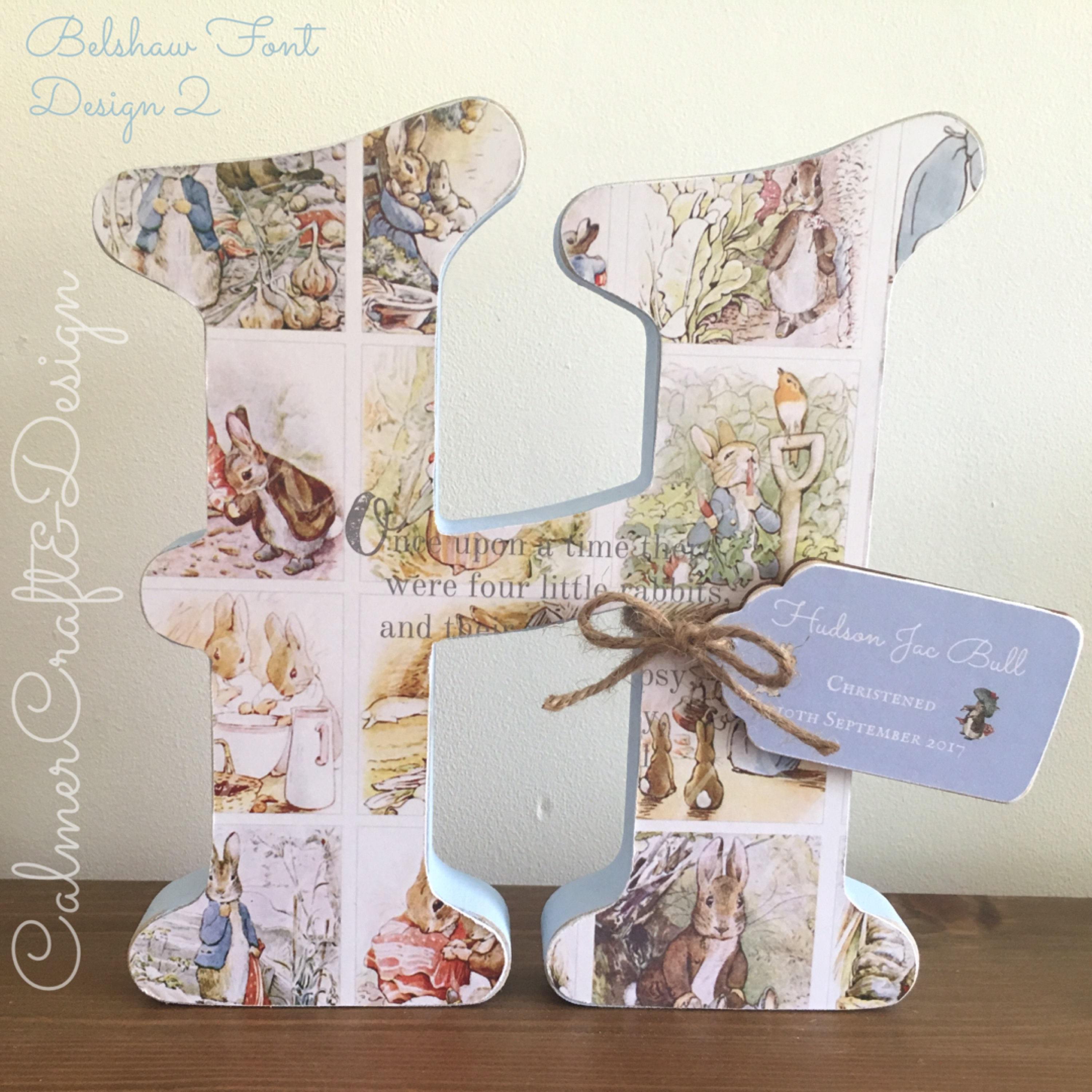 Peter Rabbit Wooden Letter With Wooden Name Tag to Match. 20cm - Etsy UK