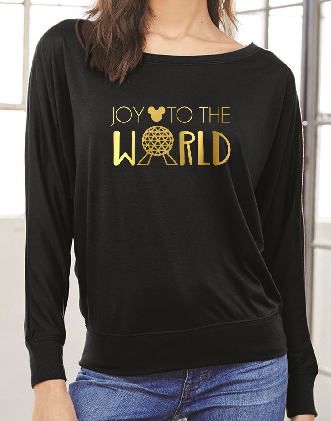 Epcot Joy to the World Long Sleeve Tee, Unisex Fitted Bella Canvas Long ...