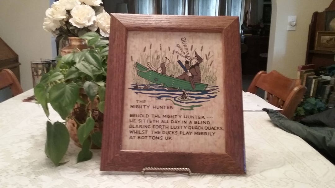 1950's "the Mighty Hunter" Motto Wall Picture - Etsy