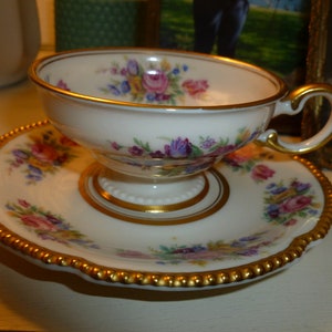 A Lovely Castleton China castleton Rose Demitasse Teacup and Saucer ...