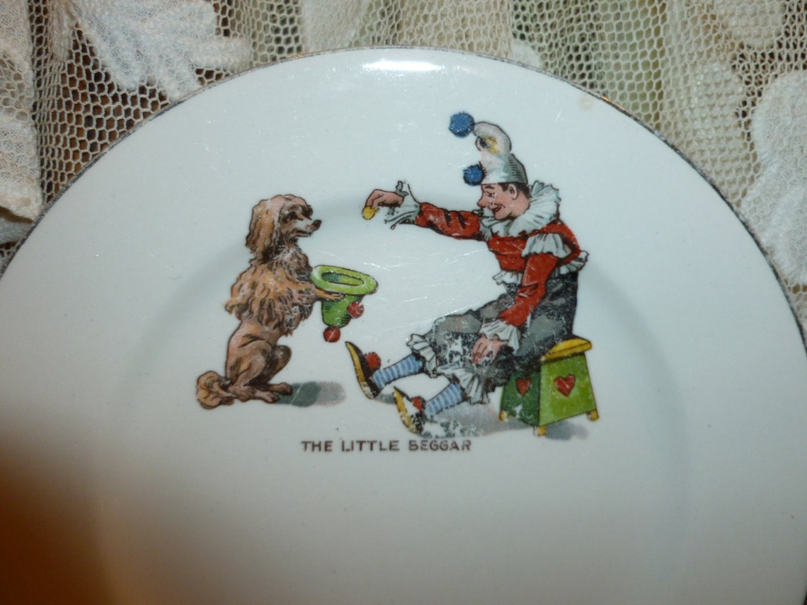 A Wonderful Vintage Child's Clown Plate / Made in England - Etsy