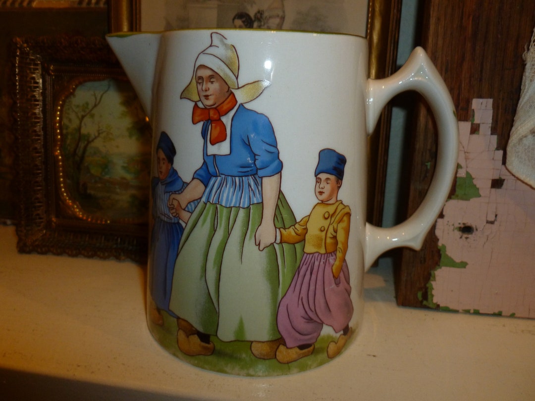 Delightful Vintage Edwin M Knowles Milk Pitcher Featuring Danish Folks ...