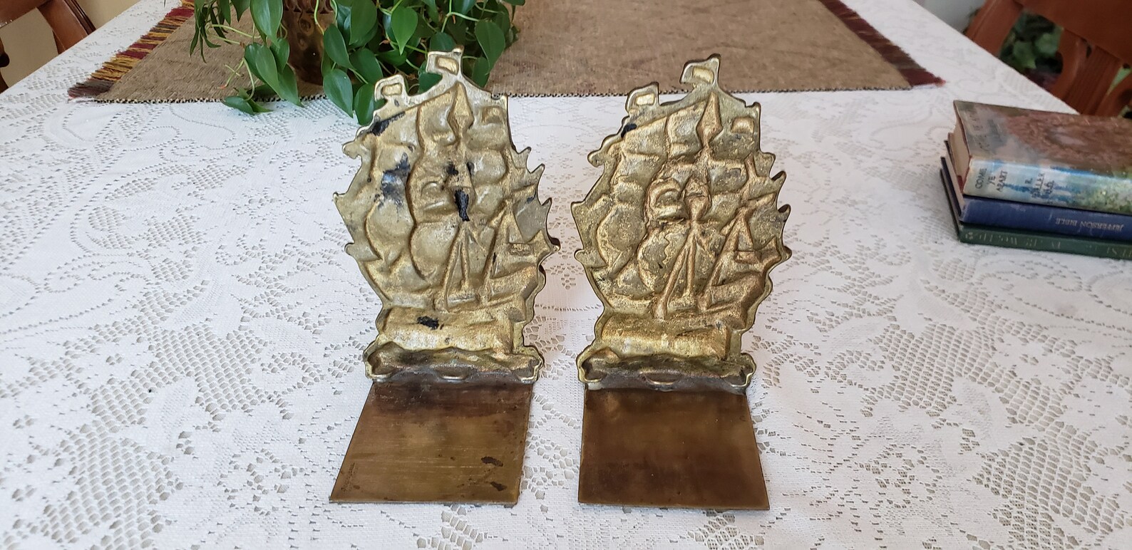 Vintage Peerage Regd Brass Bookends Made in England - Etsy