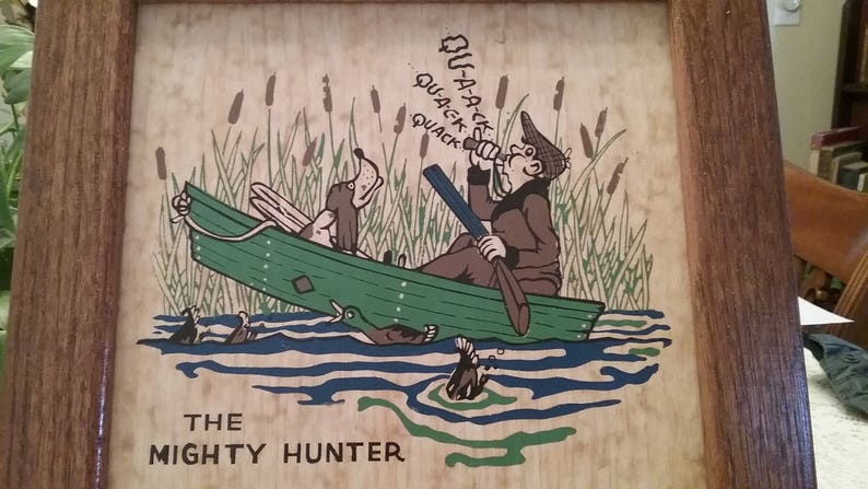 1950's the Mighty Hunter Motto Wall Picture - Etsy