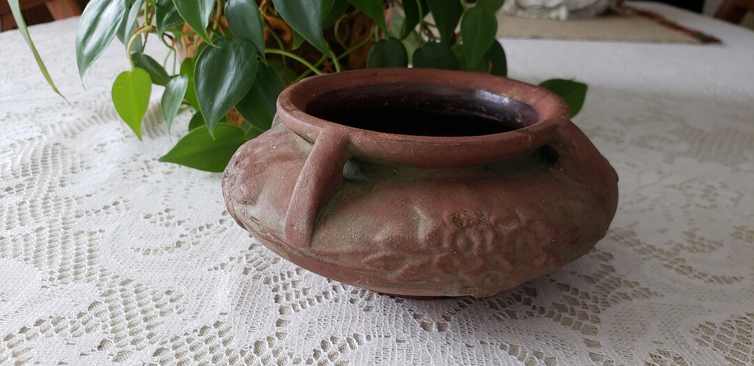 Vintage Zane Ware Pottery Hanging Terracotta Squat Vase - Etsy