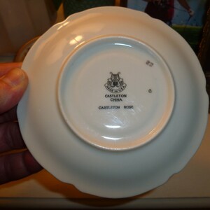 A Lovely Castleton China castleton Rose Demitasse Teacup and Saucer ...