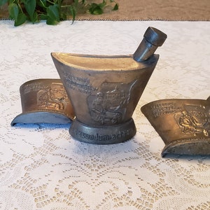 Vintage Set of 3 William Proctor Jr. 1817 - 1874 Brass Hanging Half Cup ...