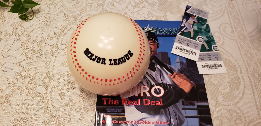 Vintage 1970's Large Plastic Baseball Jewelry Music Box - Trinket ...