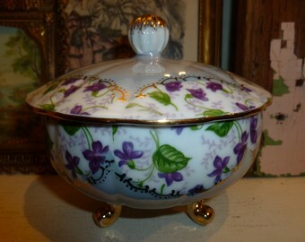 Vintage Violet Dish - Etsy