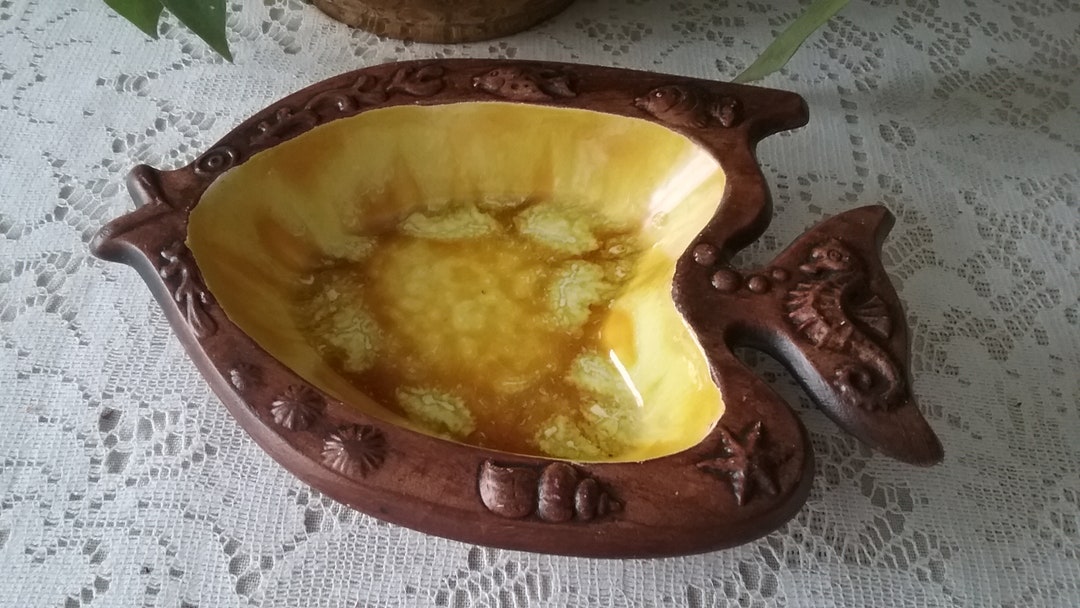Vintage 1970's Small Treasure Craft Fish Shaped Candy Dish - Etsy