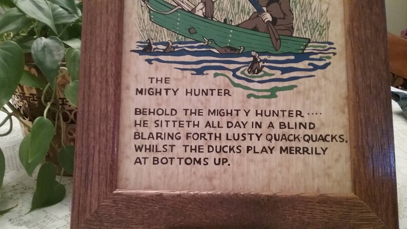 1950's the Mighty Hunter Motto Wall Picture - Etsy