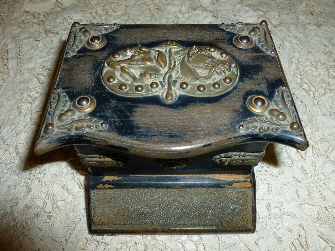 A Fantastic Antique Match Safe / Match Box / Striker / Horse and ...