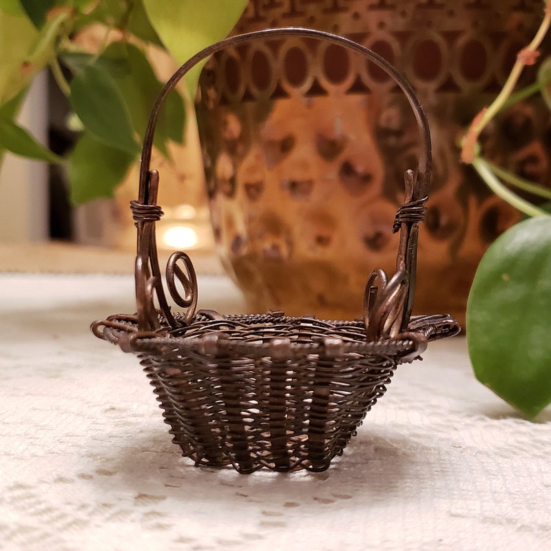 Small Metal Basket - Etsy