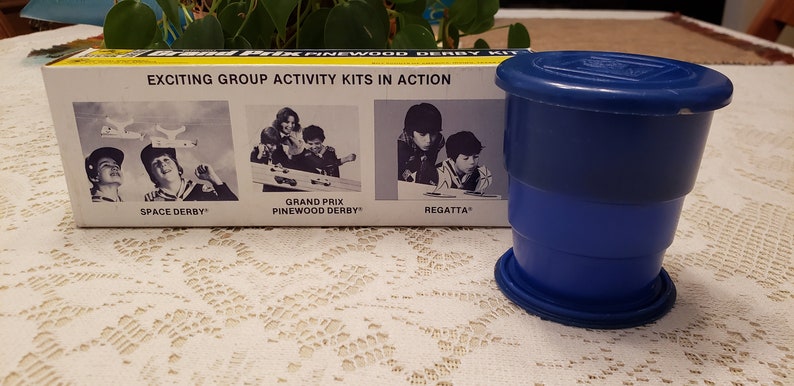 Vintage Cub Scouts Plastic Collapsible Cup and Vintage Pinewood Derby ...