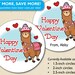 Llama Valentine Stickers, Alpaca Labels for Valentines Day Treat Bags ...