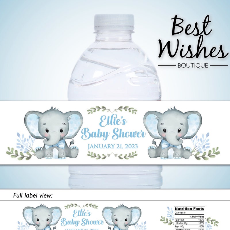 Elephant Labels - Etsy