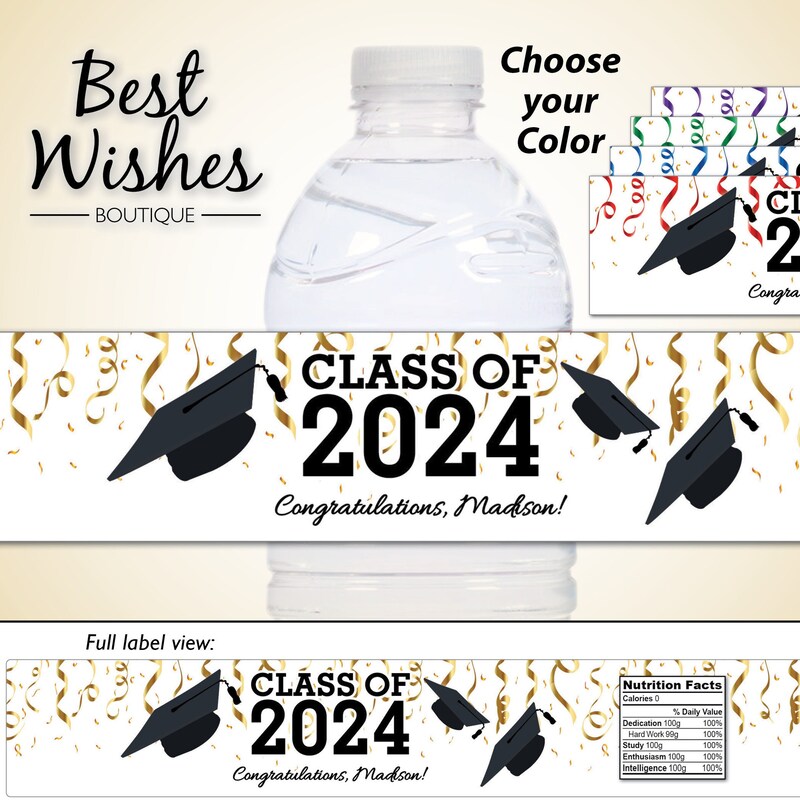 Graduation Water - Etsy