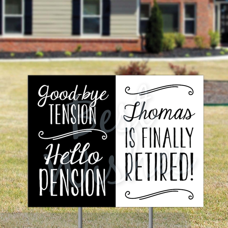Retirement Yard Sign - Etsy