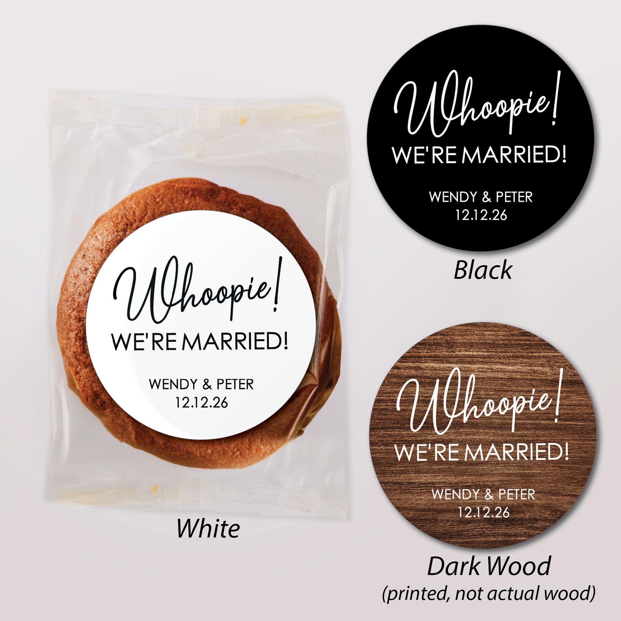 Whoopie Pie Wedding Stickers - Whoopie We're Married - Snack for After ...