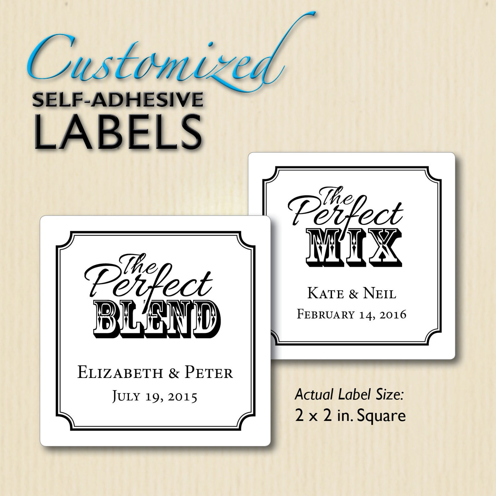 Custom Wedding Stickers the Perfect Blend Perfect Mix | Etsy