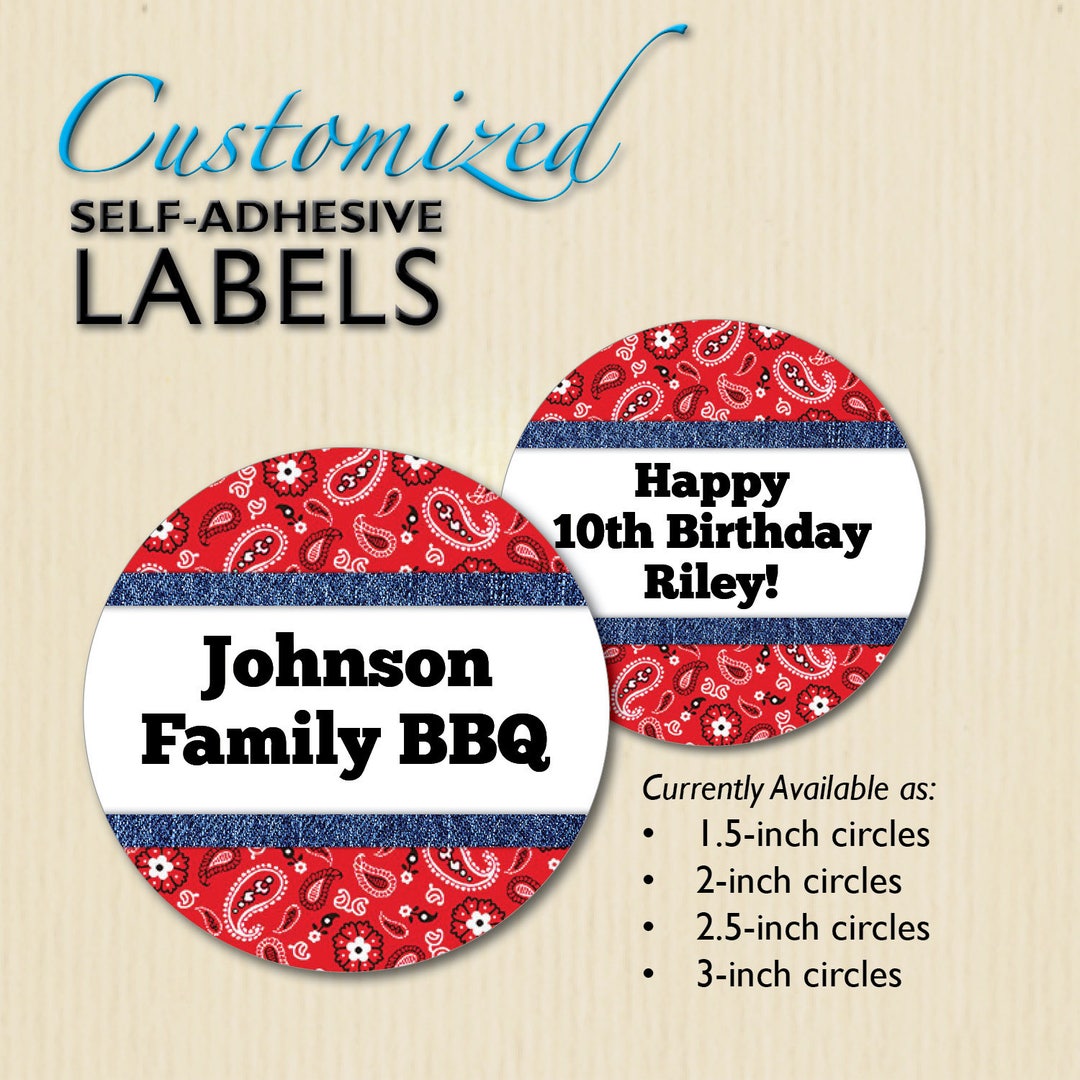Country Western Stickers, Cowboy Party Decor, Patriotic BBQ Picnic ...