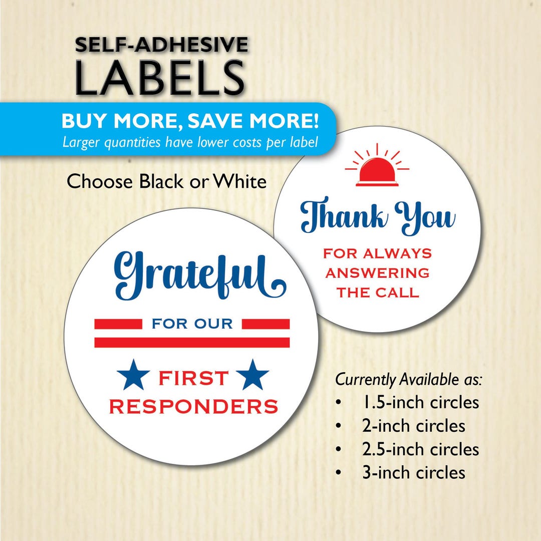 First Responders Appreciation Day Stickers, Grateful, Answering the ...