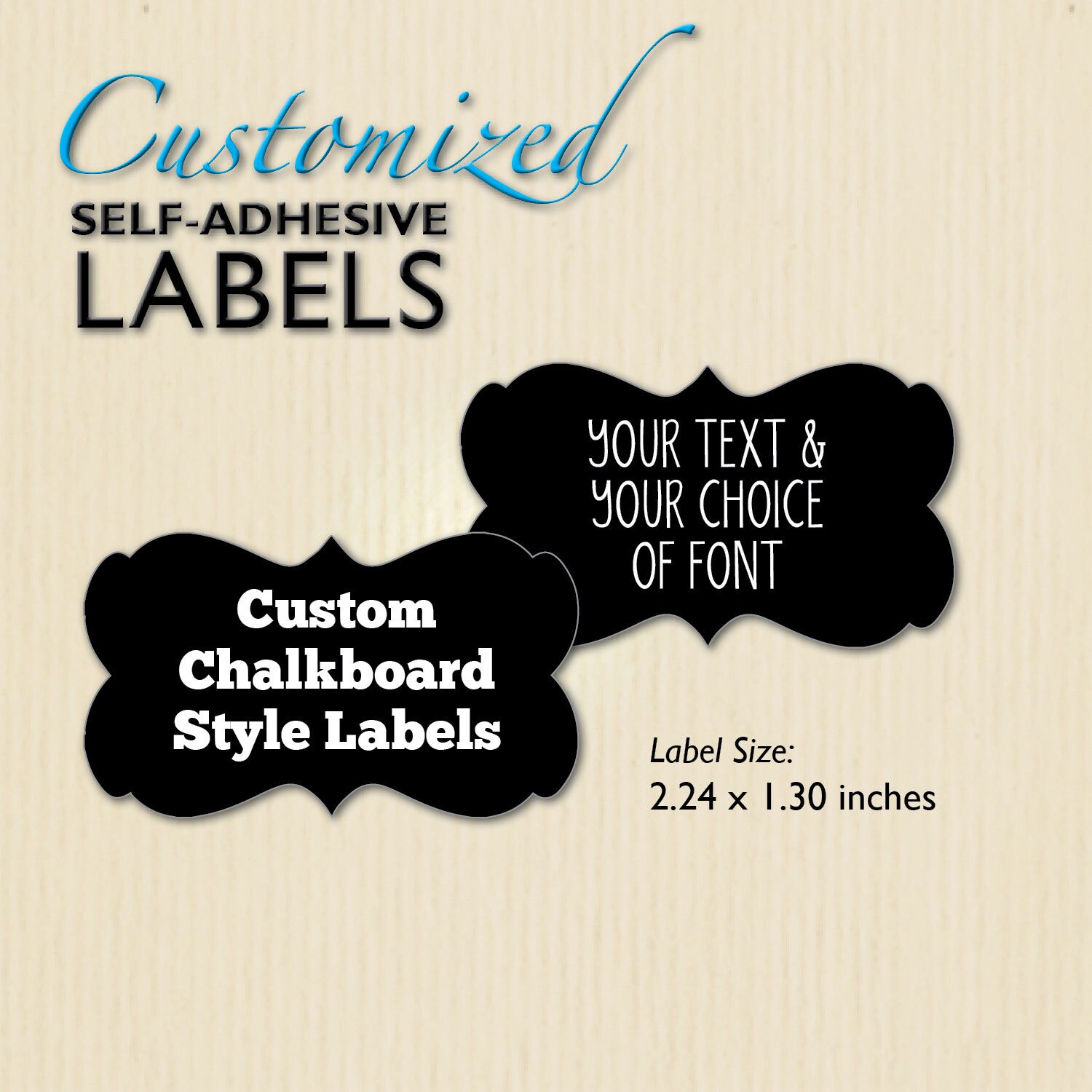 Chalkboard Style Stickers Jar Labels Wedding Favor Labels | Etsy