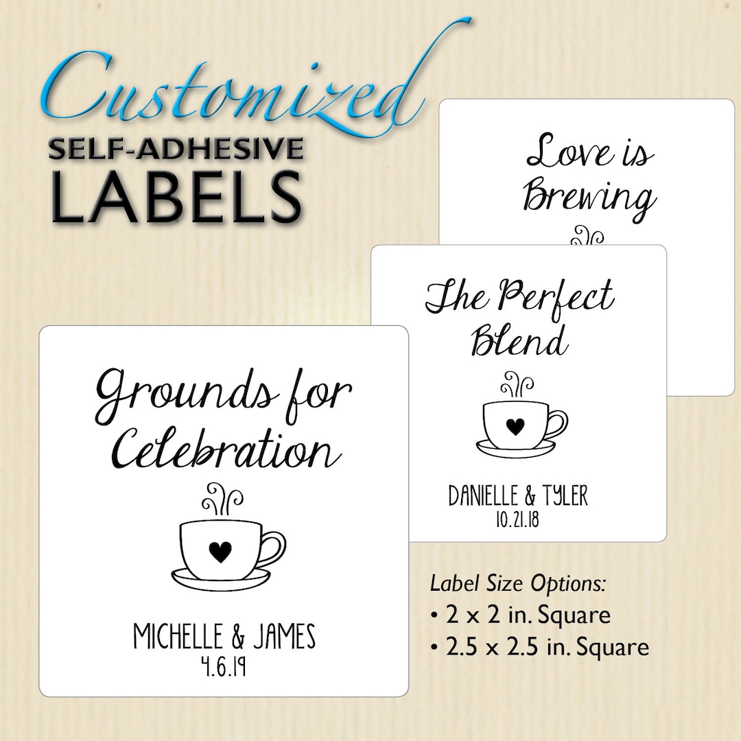 Grounds for Celebration Wedding Stickers, the Perfect Blend, Love is ...