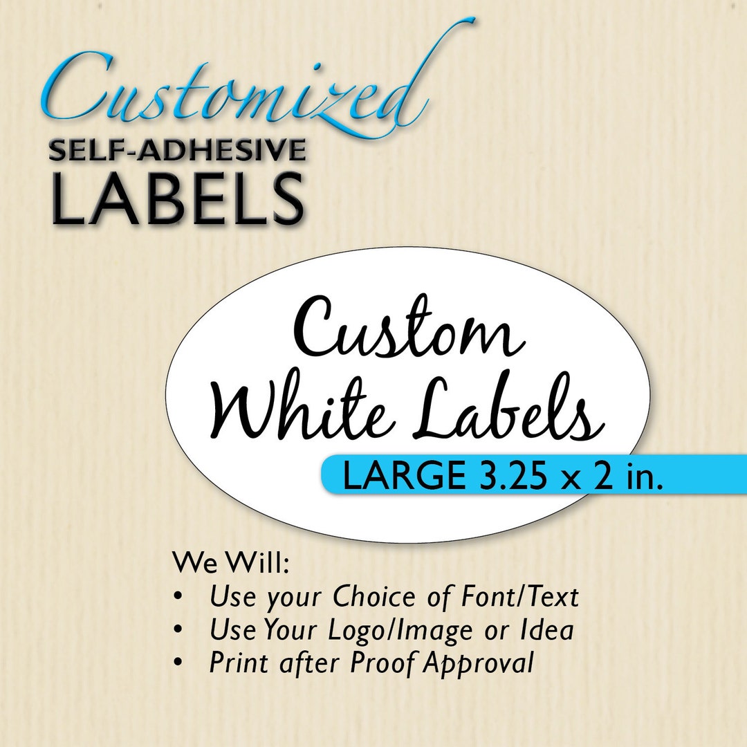 3.25x2-in Custom Printed Oval Labels, Etsy Shop Product Packaging ...