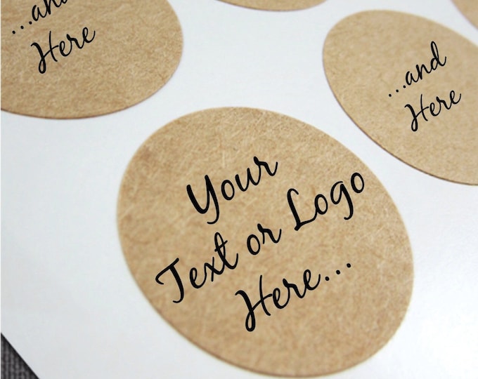 Custom 2-inch Sticker BROWN KRAFT Round Label Product - Etsy
